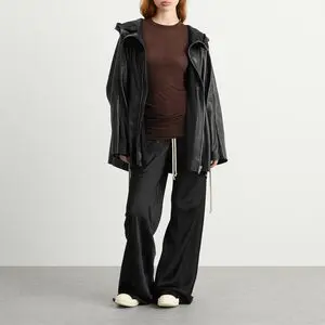 Rick Owens Zip Front Hooded Jacket