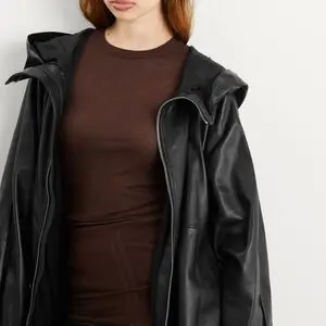 Rick Owens Zip Front Hooded Jacket