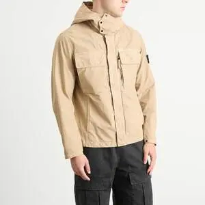 Stone Island Canvas Weave Cotton Hooded Jacket