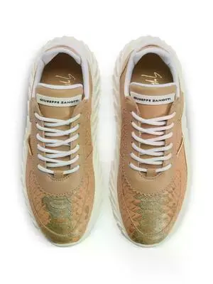 GIUSEPPE ZANOTTI Urchin Snakeskin-effect Sneakers - Neutrals