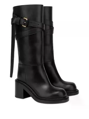 Moschino Leather Biker Boots