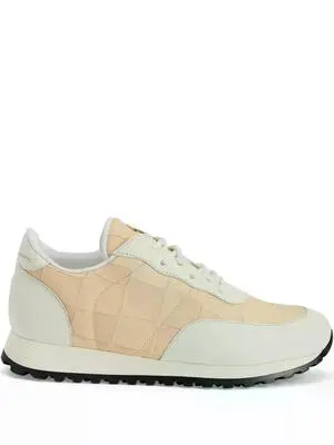 GIUSEPPE ZANOTTI Jimi Crocodile-effect Leather Sneakers - Neutrals