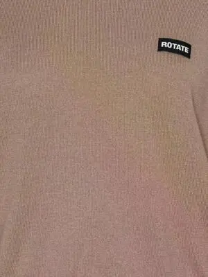 ROTATE BY BIRGER CHRISTENSEN Crew-neck Merino-cashmere Sweater - Brown