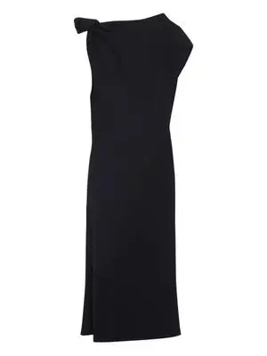 Carven Draped One-shoulder Midi Dress