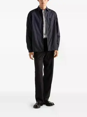 Prada Triangle-logo Wool Trousers