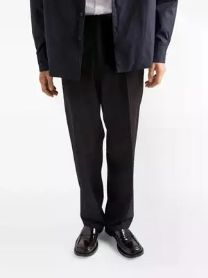 Prada Triangle-logo Wool Trousers