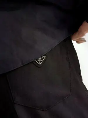 Prada Triangle-logo Wool Trousers