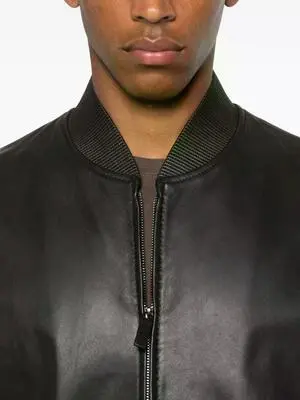 Emporio Armani Leather Bomber Jacket
