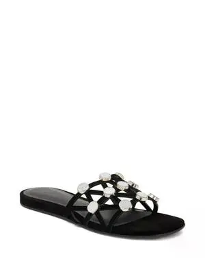 Attico Grid Studded Flats
