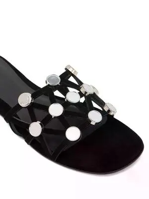 Attico Grid Studded Flats