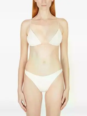 ST. AGNI Triangle Fixed-strap Bikini - White