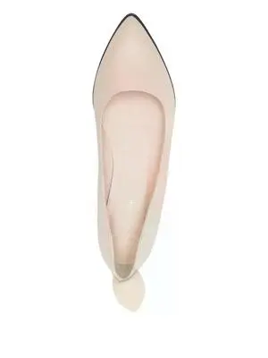 MEGUMI OCHI Pointed-toe Leather Ballet Flats
