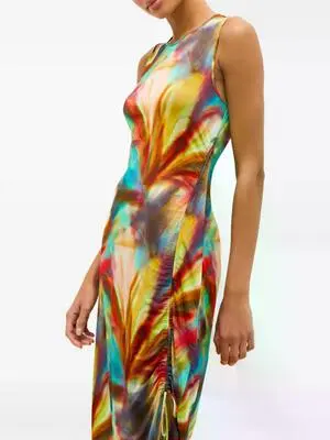 MARIE OLIVER Abstract-print Drawstring Dress