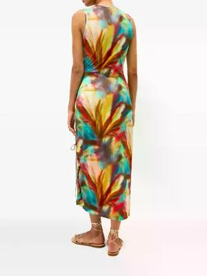 MARIE OLIVER Abstract-print Drawstring Dress