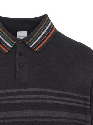Paul Smith Striped Polo-neck Sweater
