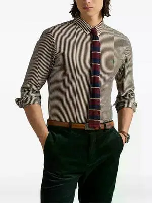 Polo Ralph Lauren Striped Poplin Shirt - Brown