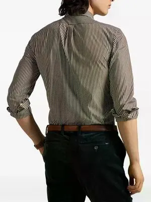 Polo Ralph Lauren Striped Poplin Shirt - Brown