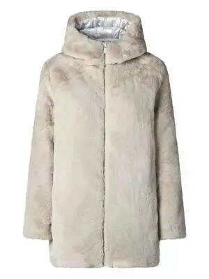 SAVE THE DUCK Quilted Faux-fur Coat With Hood