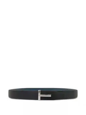 TOM FORD T-buckle Leather Belt - Black