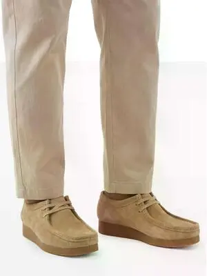 Clarks Wallabee Suede Derby Shoes - Neutrals