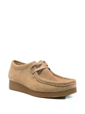 Clarks Wallabee Suede Derby Shoes - Neutrals