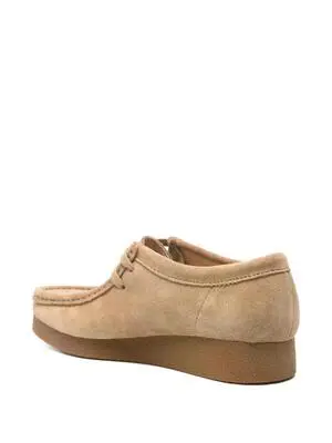 Clarks Wallabee Suede Derby Shoes - Neutrals
