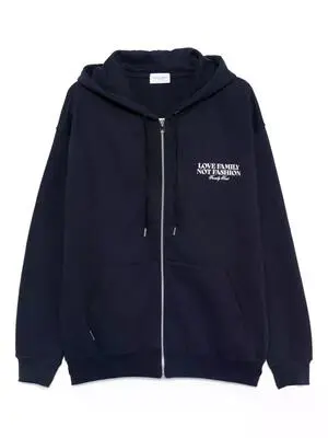 FAMILY FIRST Logo-printed Zip-up Hoodie
