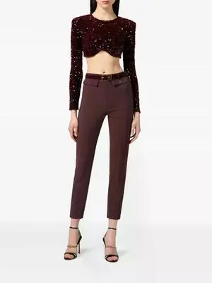Elisabetta Franchi Double-crêpe Trousers