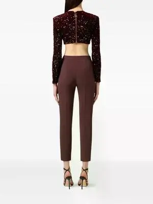 Elisabetta Franchi Double-crêpe Trousers