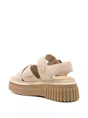 Clarks 50mm Buckle-fastening Platform Sandals - Neutrals