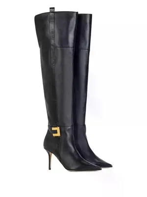 Elisabetta Franchi Leather Logo-plaque Boots