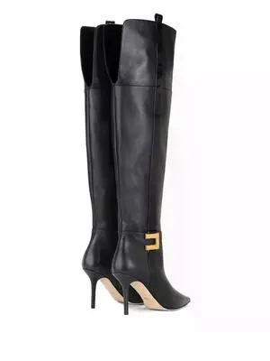 Elisabetta Franchi Leather Logo-plaque Boots