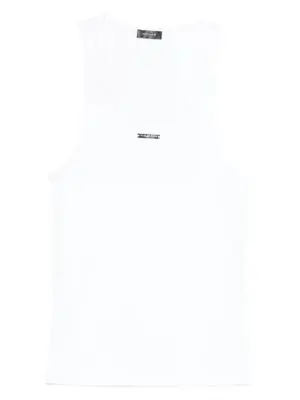 MUGLER Scoop-neck Tank Top - White