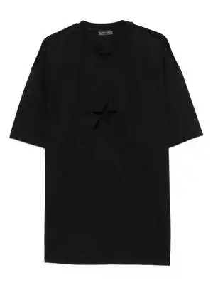 MUGLER Star Cut-out T-shirt - Black