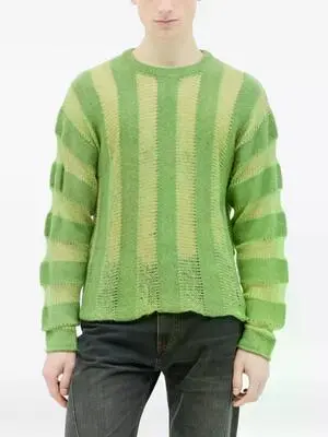 BRAIN DEAD Threadbare Striped Knit Sweater