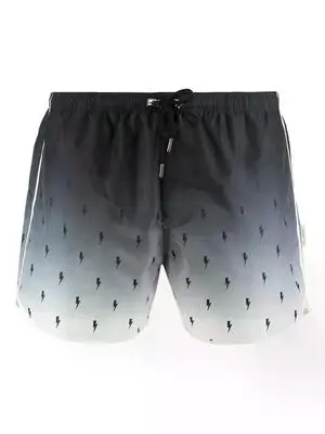 Neil Barrett Screen-print Swim Shorts - Black