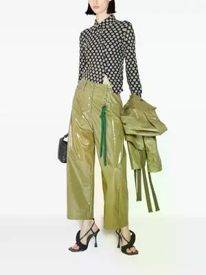 SONG FOR THE MUTE High-shine Cropped Trousers