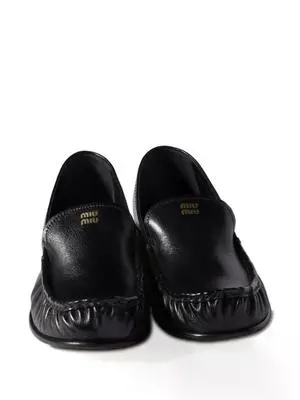 Miu Miu Embossed-logo Loafers