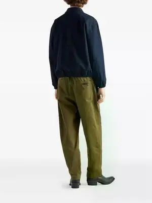 Prada Triangle Logo Patch-pocket Trousers - Green
