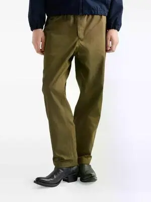 Prada Triangle Logo Patch-pocket Trousers - Green