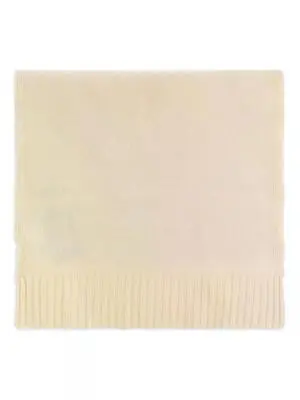JIL SANDER Ribbed-knit Wool Scarf - Neutrals