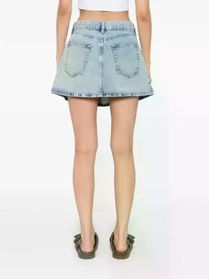 FRAME The Pleated Mini Skirt - Blue