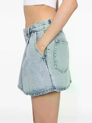 FRAME The Pleated Mini Skirt - Blue