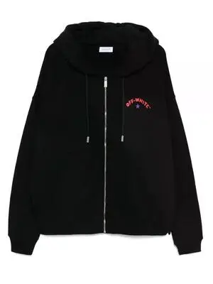 Off-White Logo-print Zip-up Hoodie