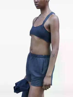 GREG ROSS Racerback Raw-cut Top - Black