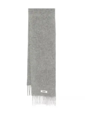 Jacquemus The Carro Fringed Scarf - Grey