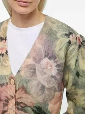 MC2 SAINT BARTH Lyza Floral-pattern Button Cardigan