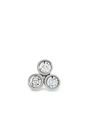 Monica Vinader 14k White Gold Diamond Cluster Single Earring - Silver