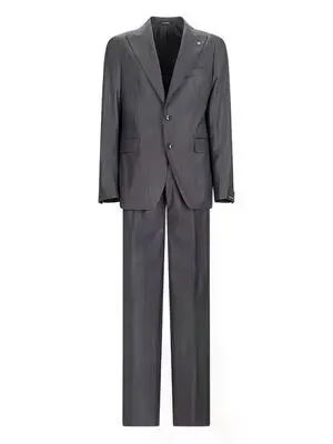 Tagliatore Stripe-pattern Suit - Grey