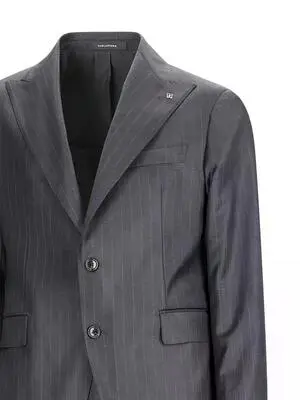 Tagliatore Stripe-pattern Suit - Grey